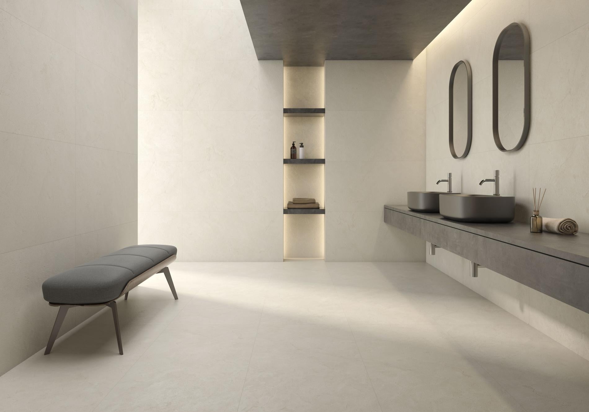 Crema Marfil Cream 24"x48" Polished Porcelain Tile – Capital Tiles CA